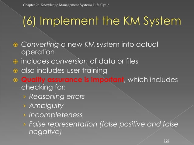 Lecture 2 - KNOWLEDGE MANAGEMENT SYSTEMS LIFE CYCLE | PPTX | Operating Systems | Computer ...
