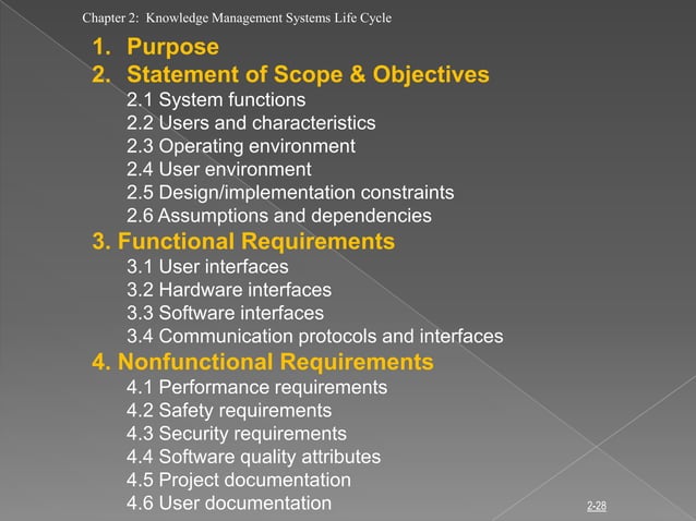 Lecture 2 - KNOWLEDGE MANAGEMENT SYSTEMS LIFE CYCLE | PPTX | Operating Systems | Computer ...
