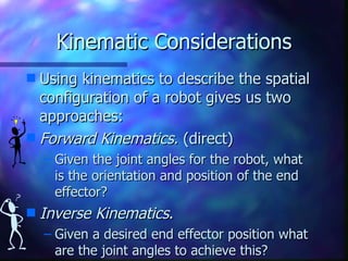 Robotics: Introduction to Kinematics | PPT