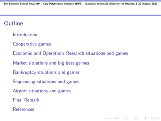 Operations Research Situations and Games | PPT