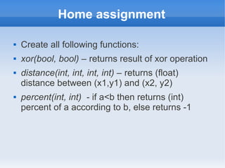 Anton Kasyanov, Introduction to Python, Lecture2 | PPT