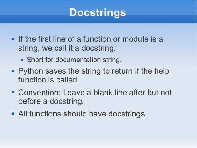 Python Function Documentation Convention Free Online Document