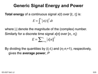 Lecture2 Signal and Systems | PPT