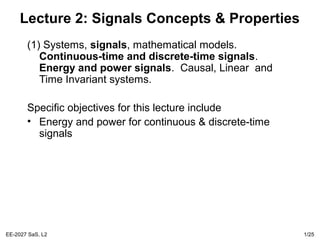 Lecture2 Signal and Systems | PPT