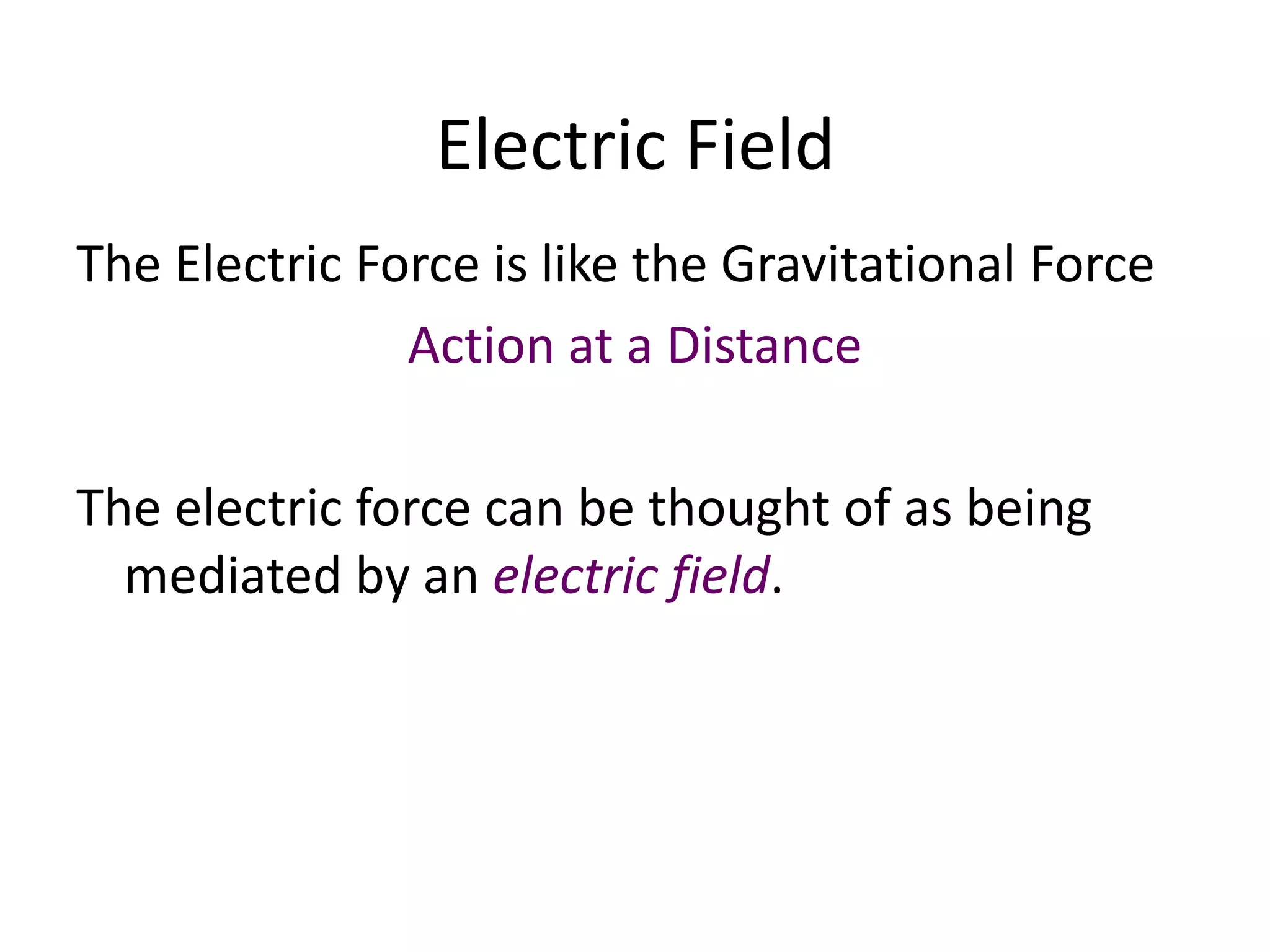 Electric Charges, Forces and Fields | PPTX