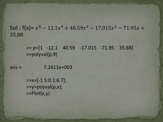 POLYNOMIALS,CURVEFITTING, AND INTERPOLATION | PPTX