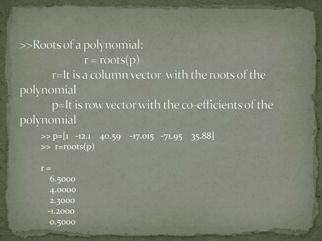 POLYNOMIALS,CURVEFITTING, AND INTERPOLATION | PPTX | Graphics Software | Computer Software and ...