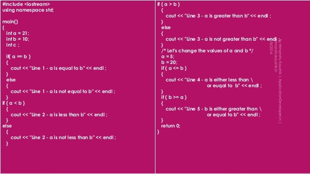 Lecture 2 C Variable Scope Operators In C