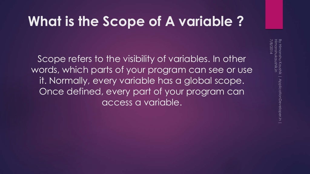 Lecture 2 C Variable Scope Operators In C 4570