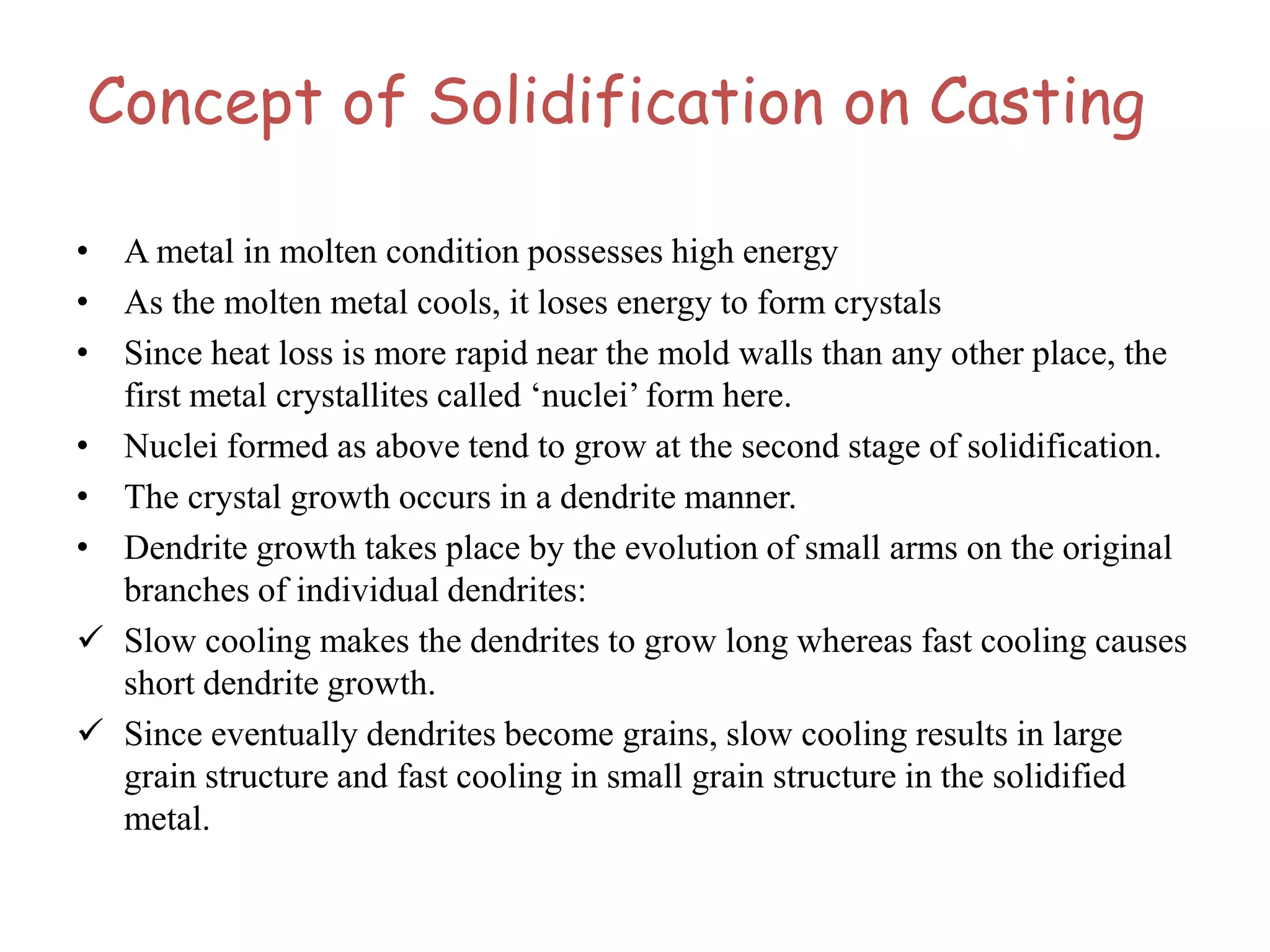 Solidification Of Casting Pptx