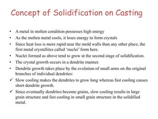 SOLIDIFICATION OF CASTING | PPTX