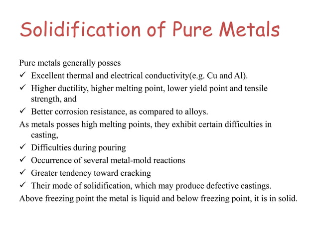 SOLIDIFICATION OF CASTING | PPTX | Chemistry | Science