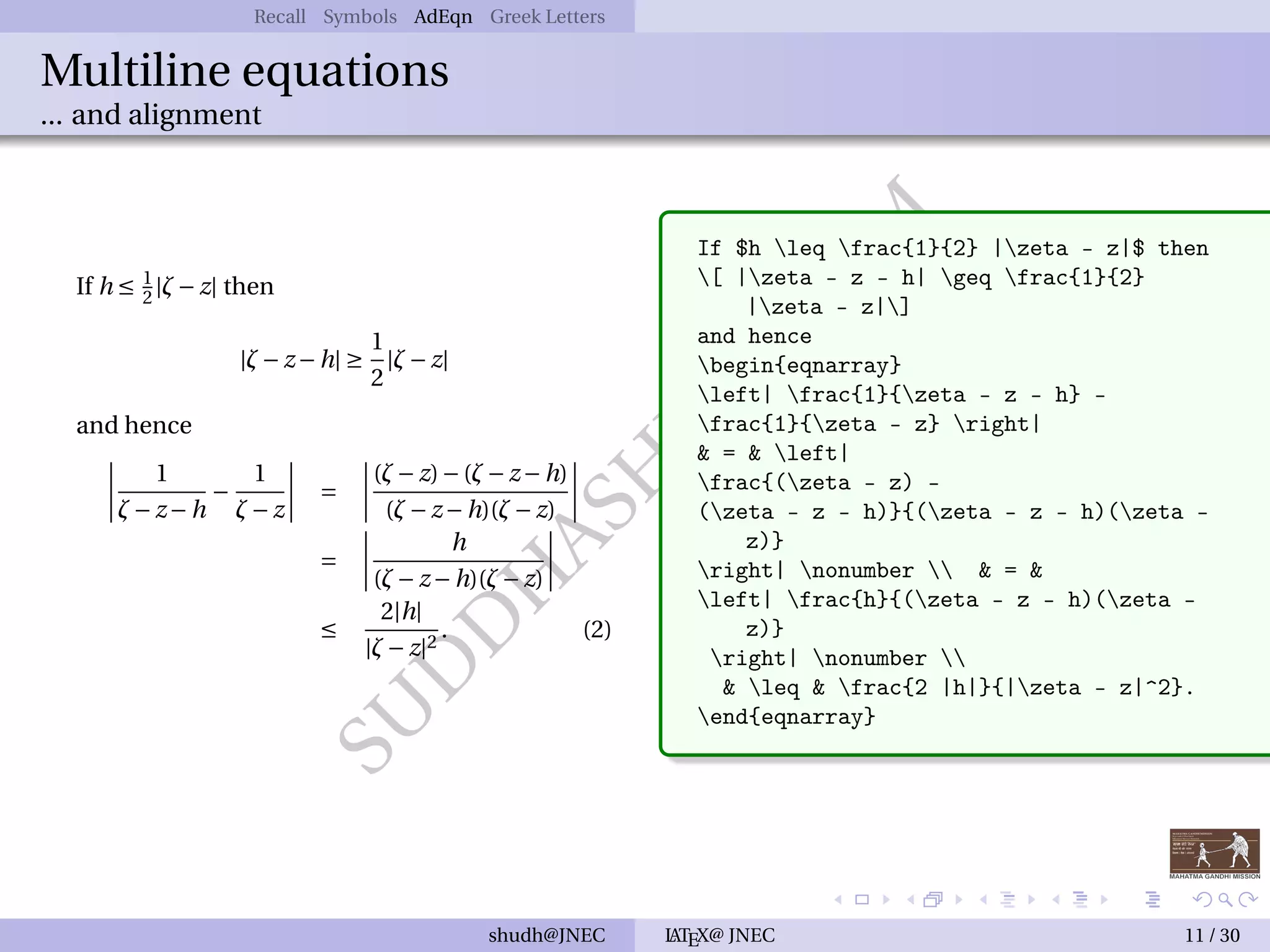 Typesetting Mathematics with LaTeX - Day 2 | PDF