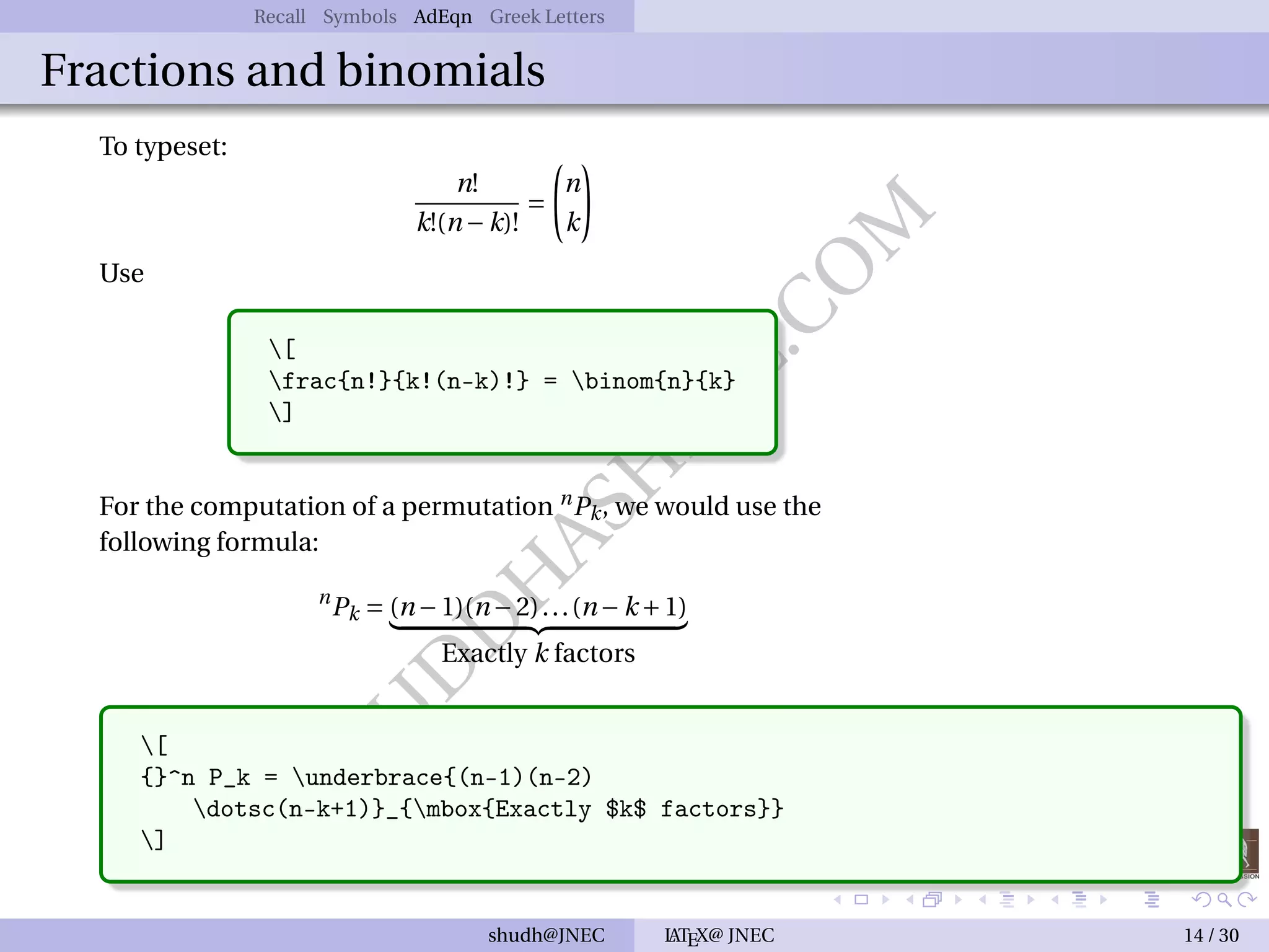 Typesetting Mathematics with LaTeX - Day 2 | PDF
