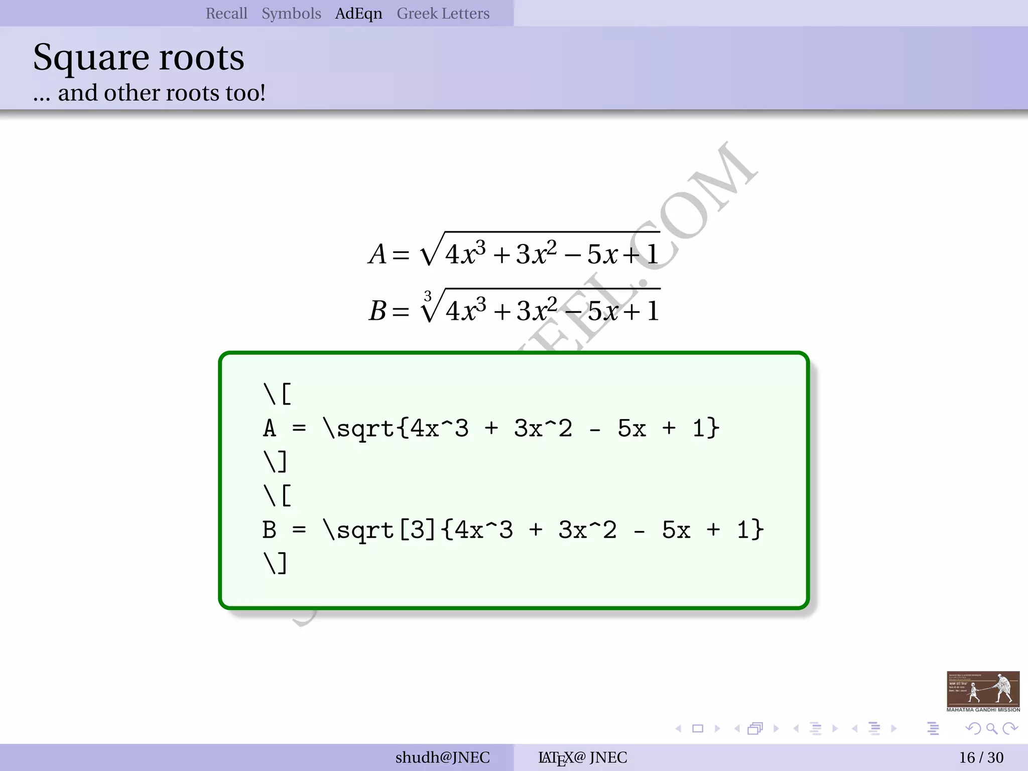 Typesetting Mathematics with LaTeX - Day 2 | PDF