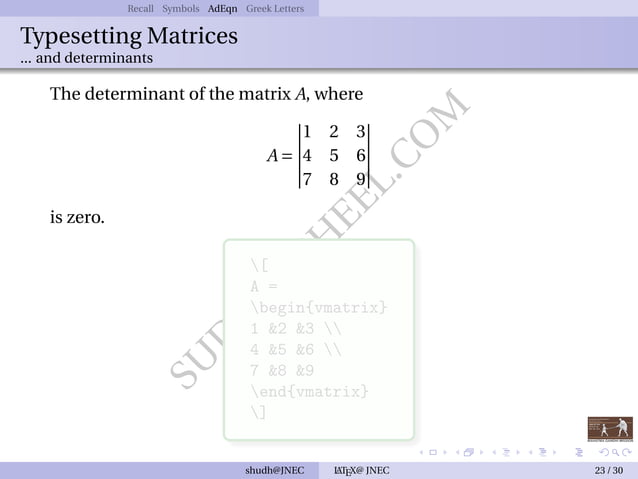 Typesetting Mathematics with LaTeX - Day 2 | PPT