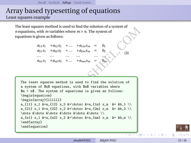Typesetting Mathematics with LaTeX - Day 2 | PPT