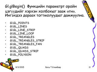 OpenGL координатын систем | PPTX