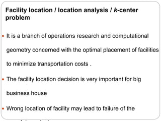 Facility Location Planning | PPT