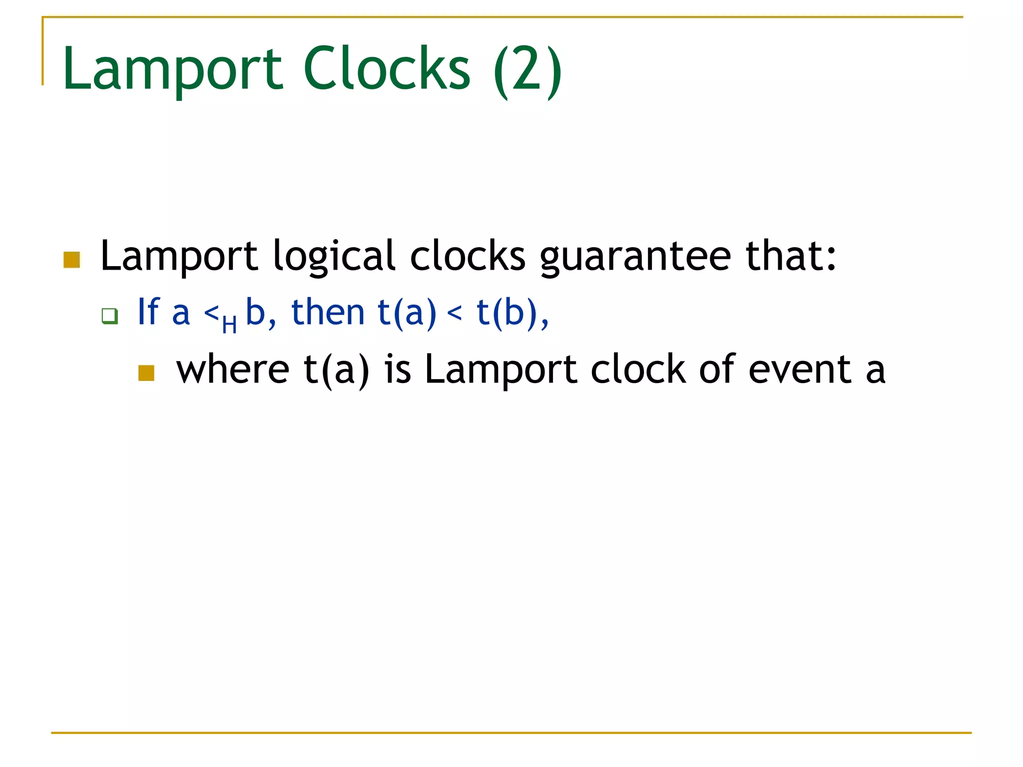 logical clocks | PDF