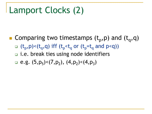 logical clocks | PDF | Technology & Computing