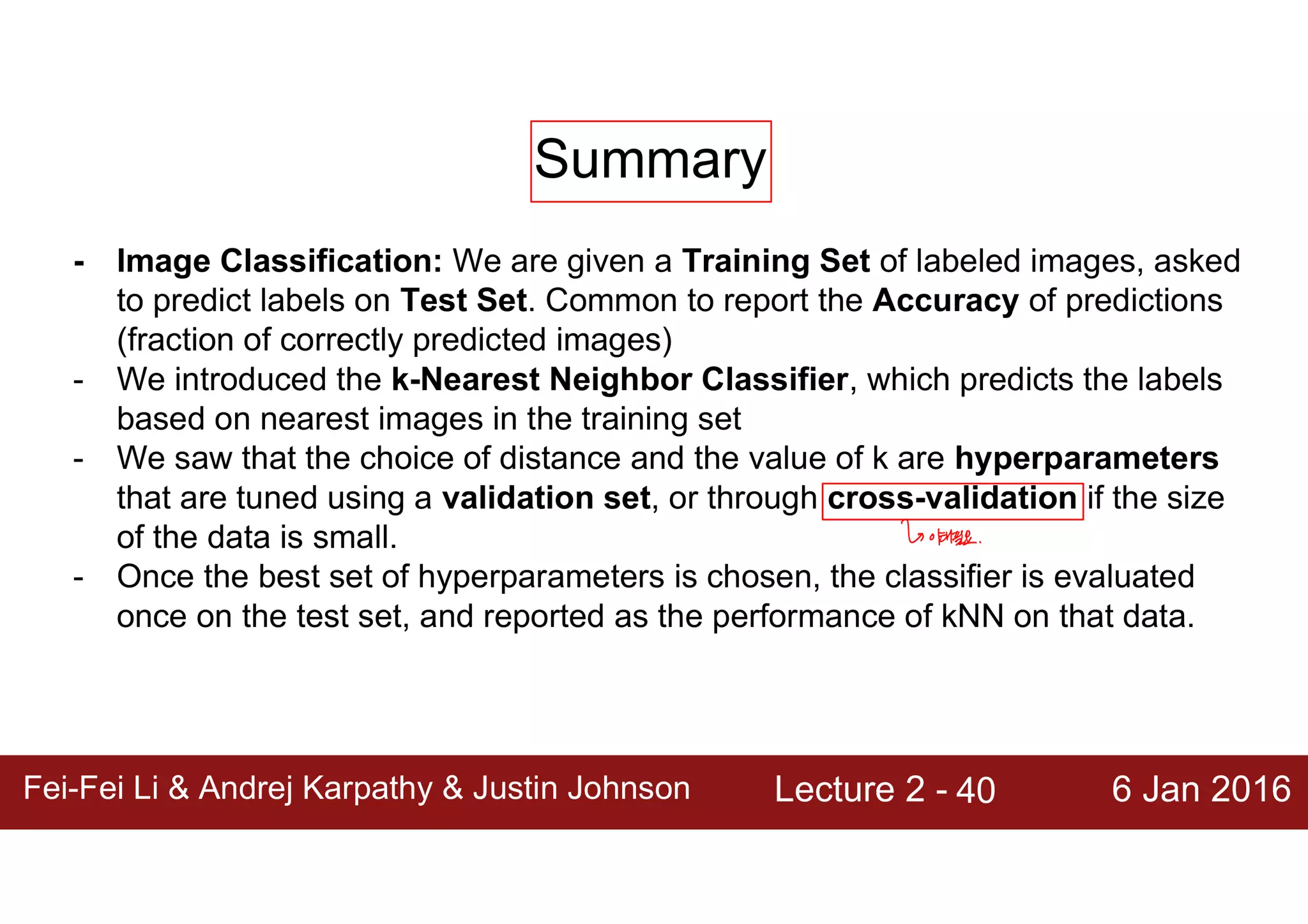 Lecture2 Image Classification And The Data Driven Approach K Nearest Neighbor Linear 1228