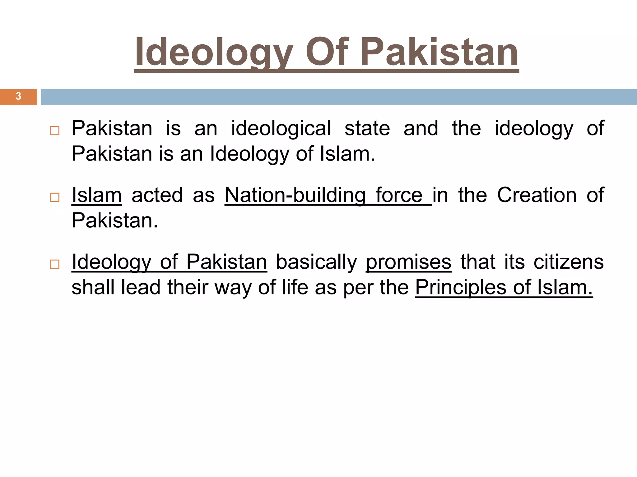 Ideology of Pakistan in the light of Speechs of Mr. Jinnah & Mr. Iqbaal ...