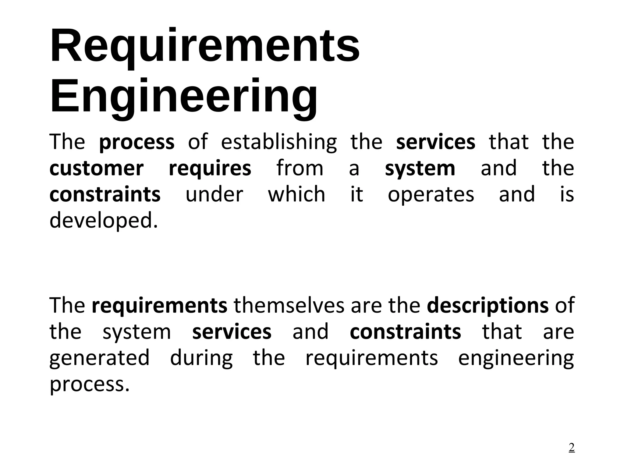 REQUIREMENT ENGINEERING | PPT