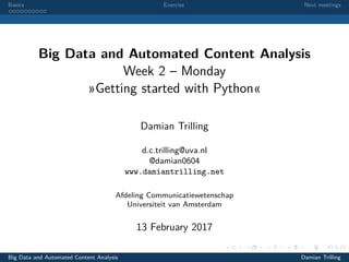 BDACA1617s2 - Lecture 2 | PPT