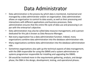 Database Administration | PPTX