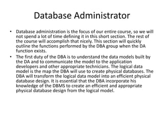 Database Administration | PPTX