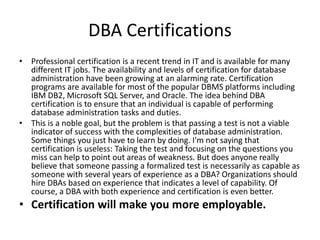 Database Administration | PPTX