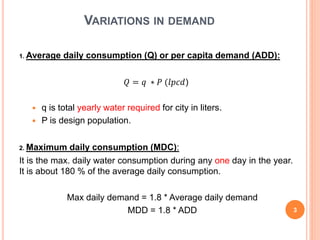 variation in demand of water | PPTX