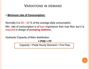 variation in demand of water | PPTX