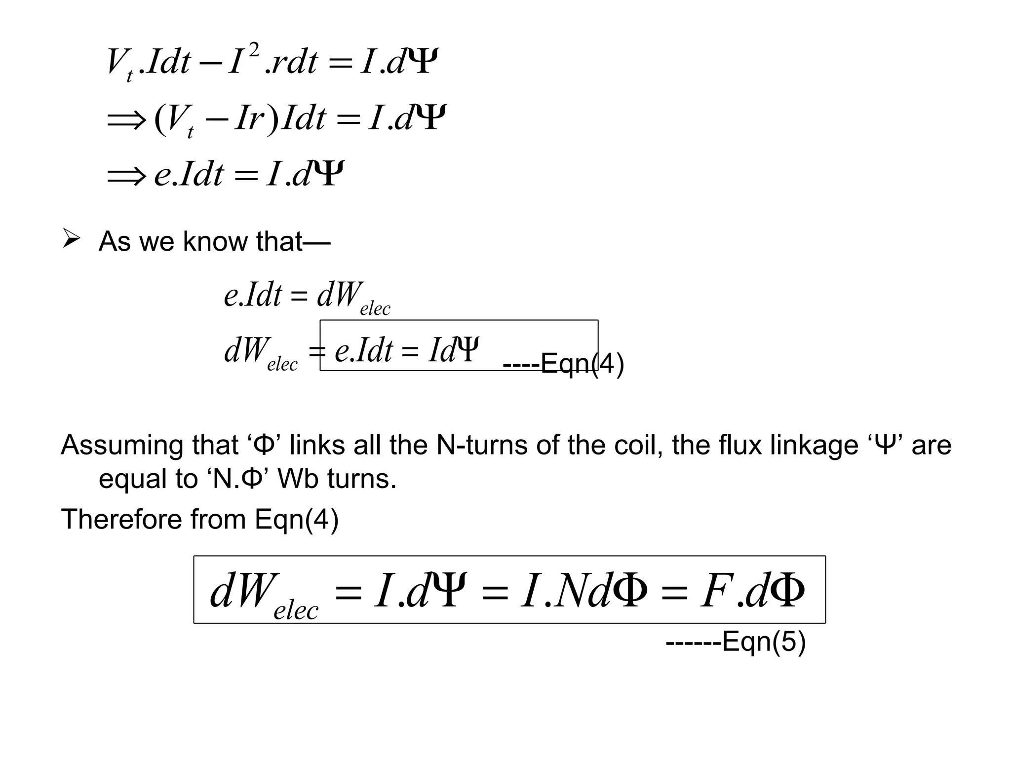 Electrical Machines Notes 2 (Singly Excited Magnetic System) by Dr. P.S ...