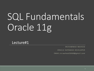 SQL Fundamentals - Lecture 2 | PPT