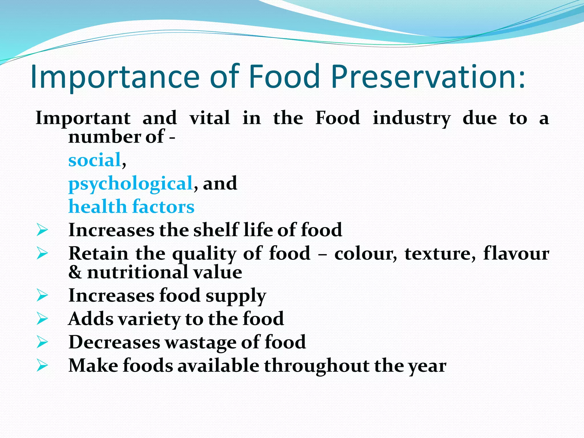 Food Processing and Preservation | PPTX