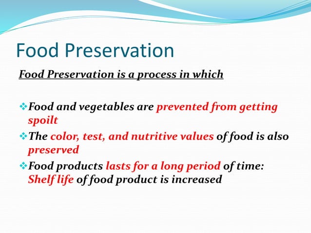 Food Processing and Preservation | PPTX