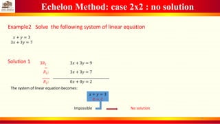 Lecture 2.1 Echelon method | PPT