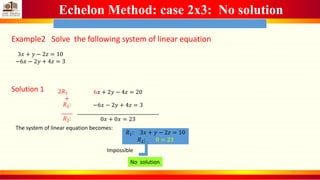 Lecture 2.1 Echelon method | PPT