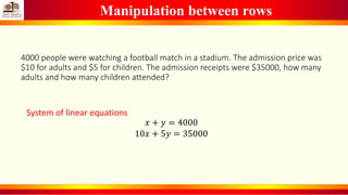 Lecture 2.1 Echelon method | PPT
