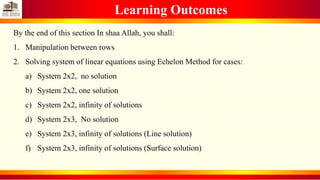 Lecture 2.1 Echelon method | PPTX | Programming Languages | Computing