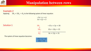 Lecture 2.1 Echelon method | PPTX | Programming Languages | Computing