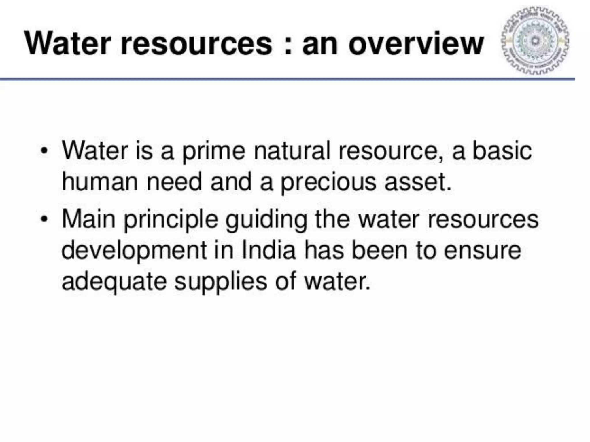 Water resources development in India | PPTX