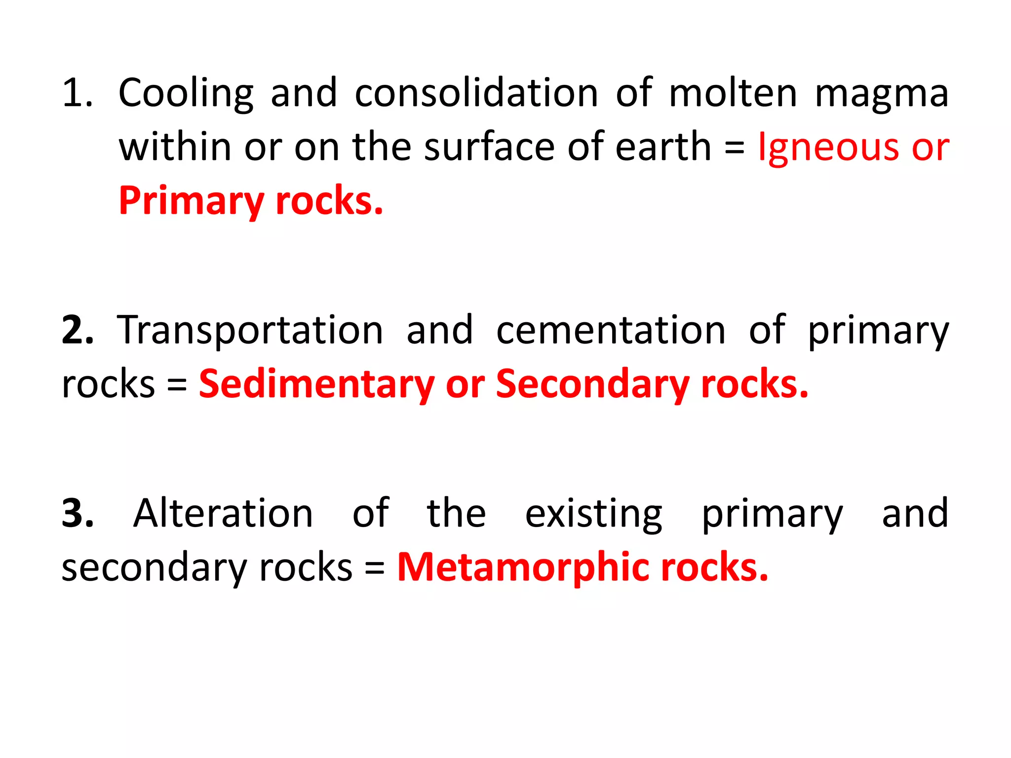 Soil Forming Rocks and Minerals Classification | PPTX