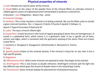 Soil Forming Rocks and Minerals Classification | PPTX