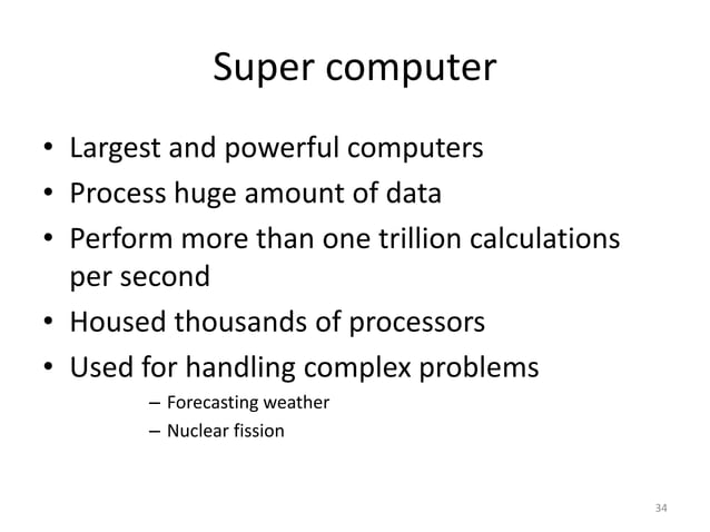 Computer and their Uses types of computer | PPT