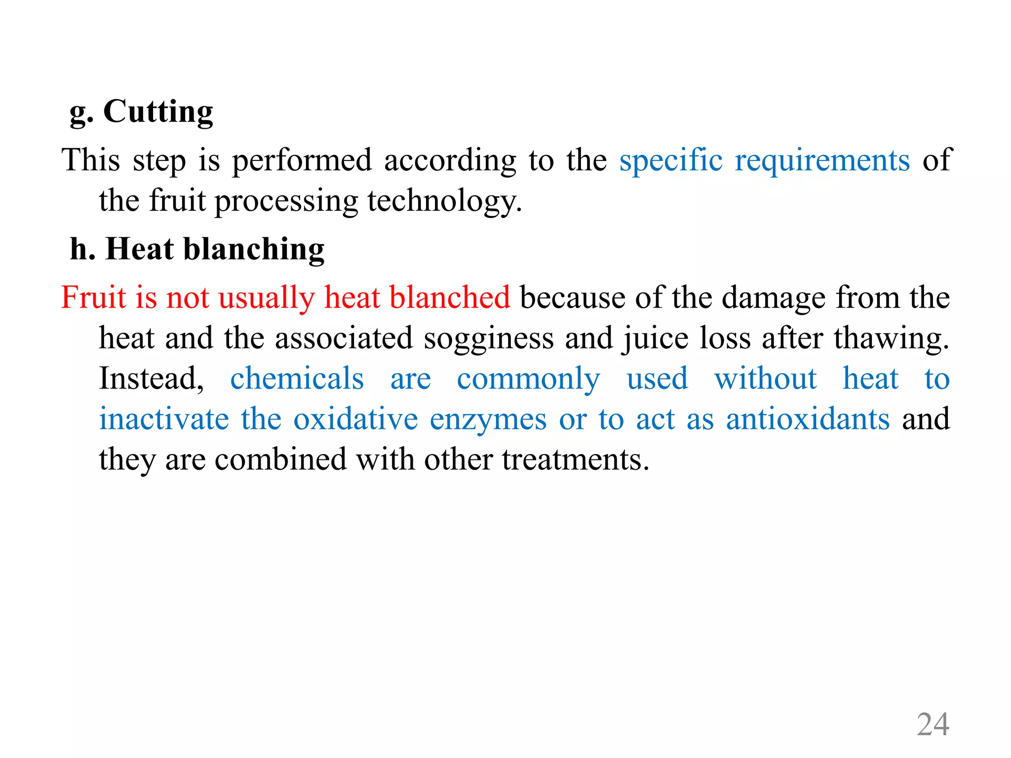 Fruits and Vegetables Processing Technology | PPTX