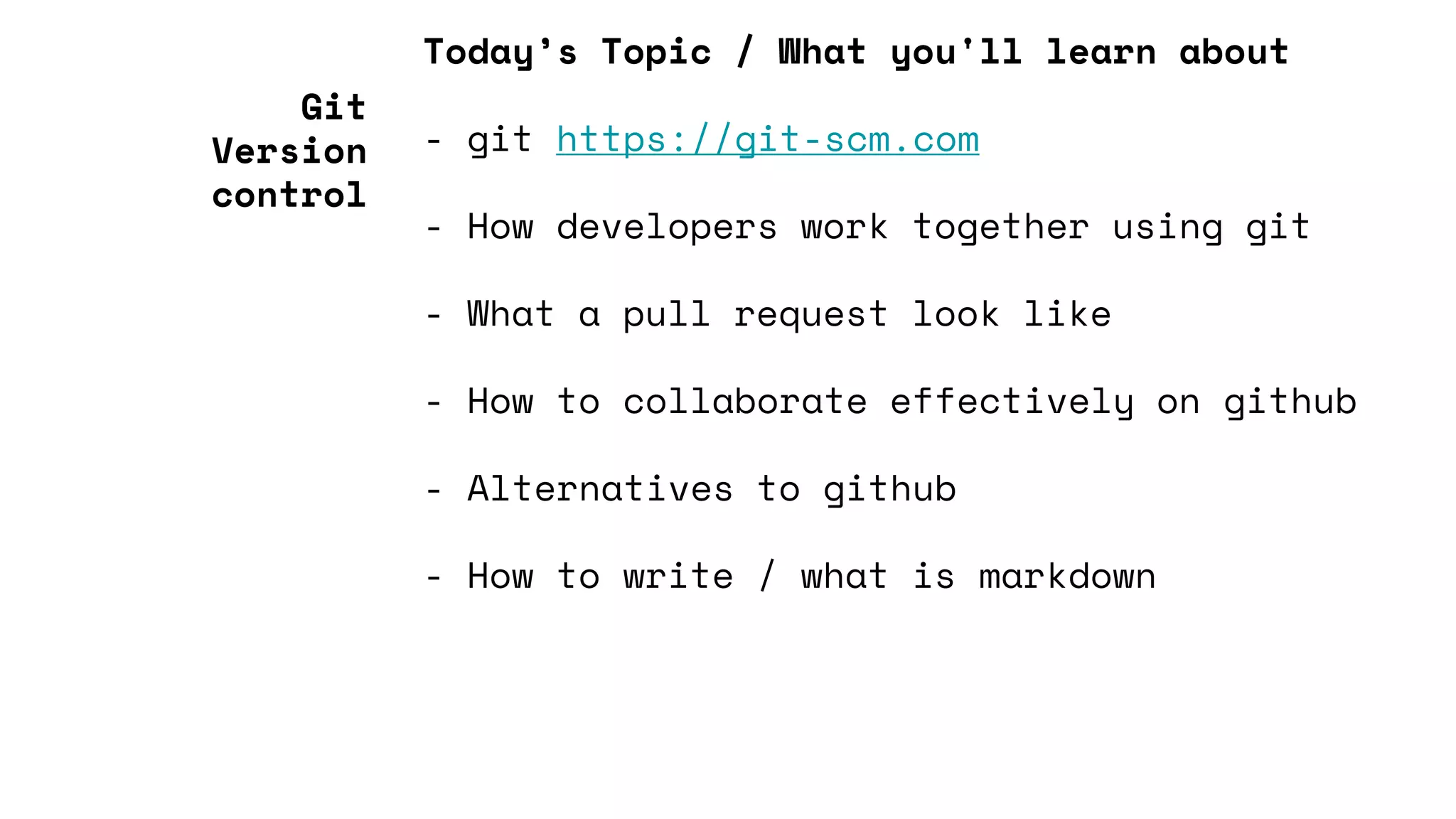 Background info on git / github | PPT