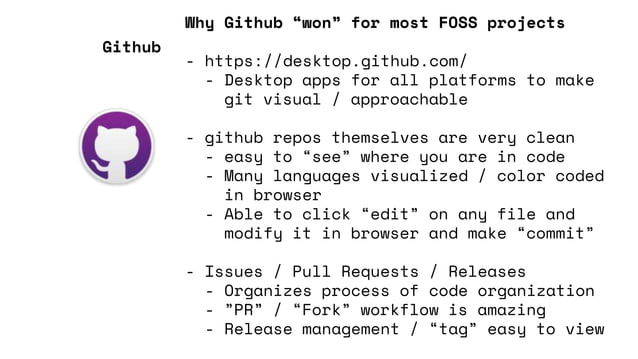 Background info on git / github | PPT